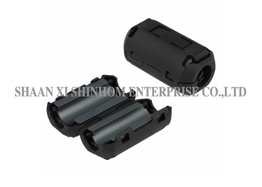 Cylindrical Ferrite Split Core , Snap On Ferrite EMI Suppression Cable ...