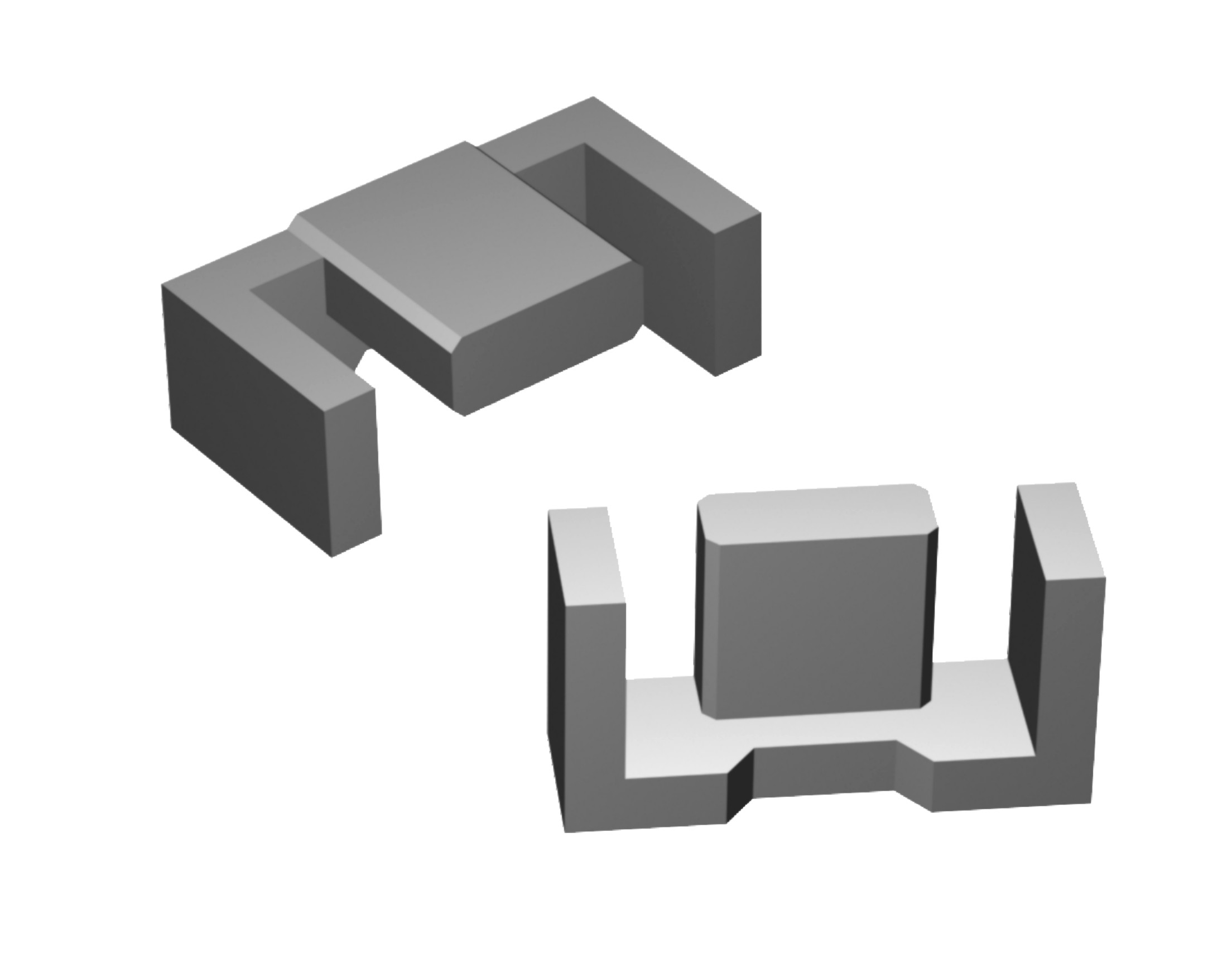EFD Type Ferrite Core , Soft Iron Magnetic Core For Industrial Magnet