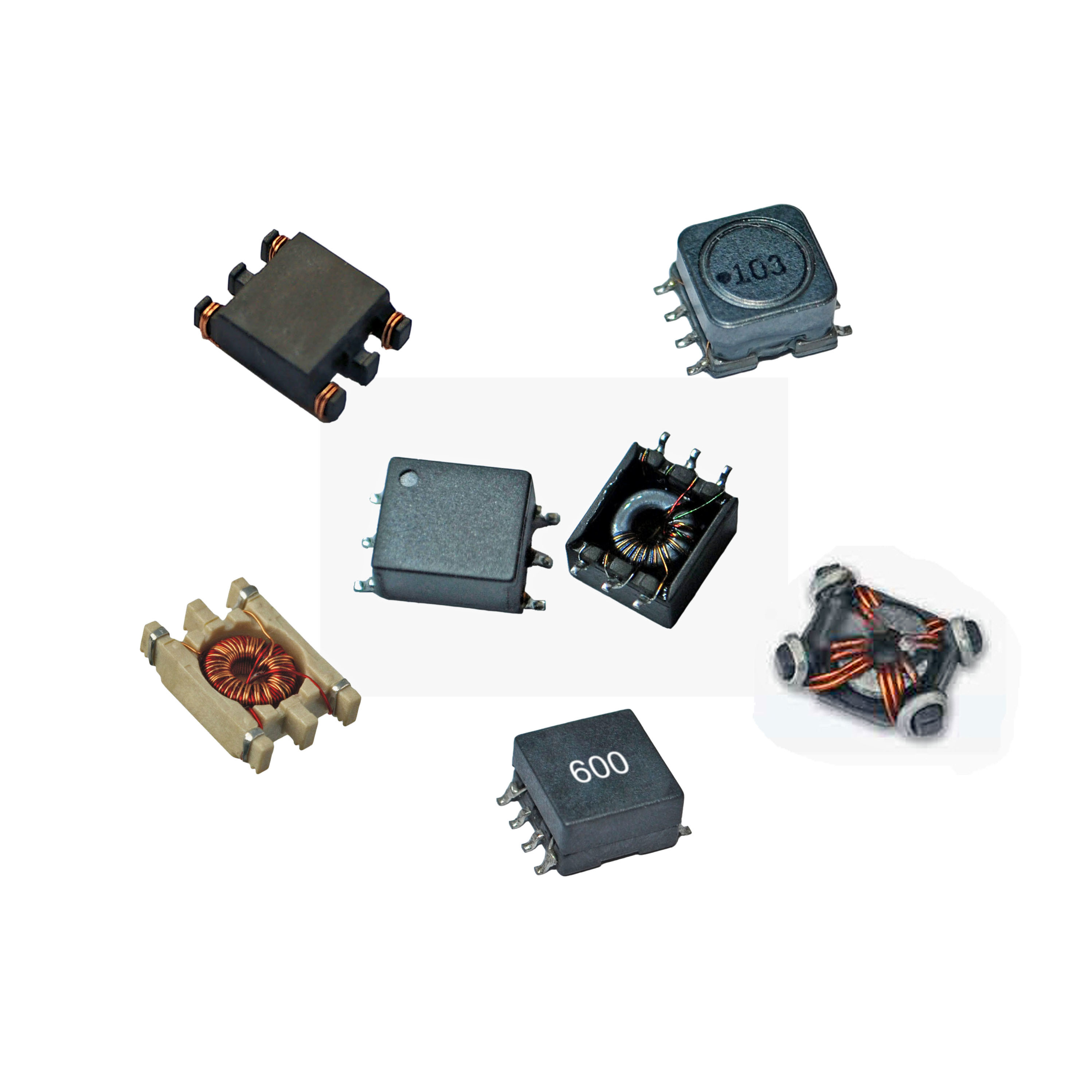 Plastic SMD Common Mode Ferrite Core Choke 10kHz For Photovoltaic