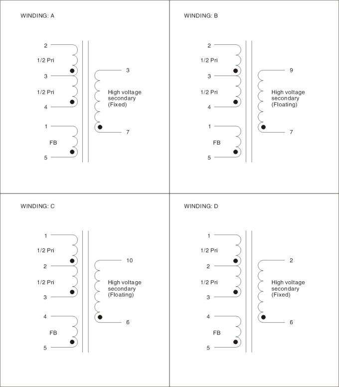 High Frequency SMD Transformer CCFL Transformer 2.5W 4W 6W Ferrite Core ...