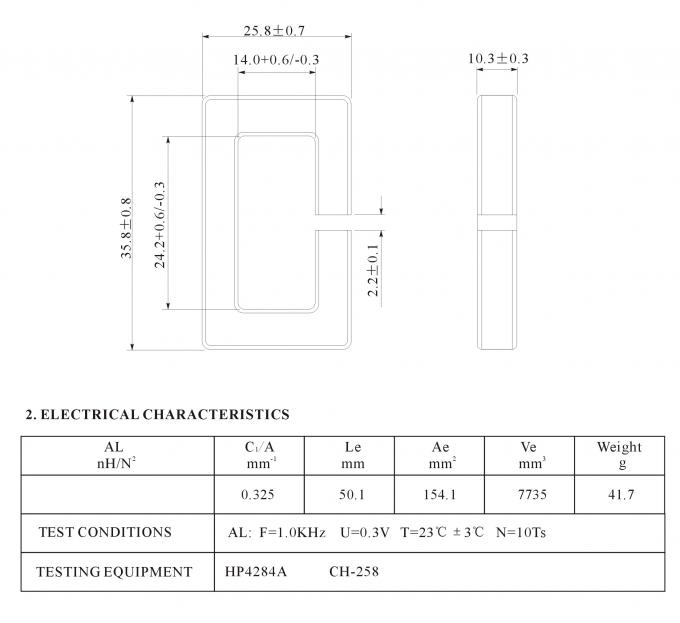 Hall Effect Current Sensor Core Split Gapped Ferrite Core