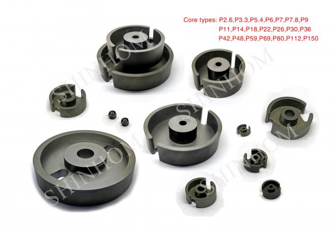 MnZn Material Pot Type Ferrite Core P80 / P112 / P150 For High ...