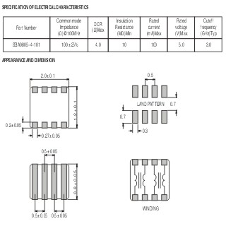 High Frequency Multilayer Bead Inductor Common Mode Coils / Beads